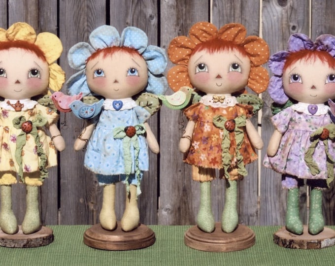 A Dozen Dollies My Little Annie - Primitive Cloth Doll PATTERN - HHF356 ...