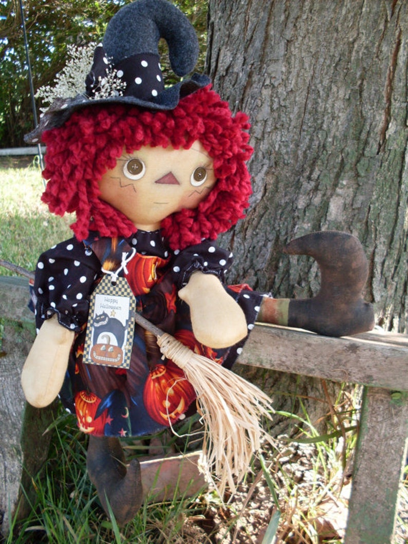 Witchie Annie Primitive Witch PATTERN KCP119 | Etsy
