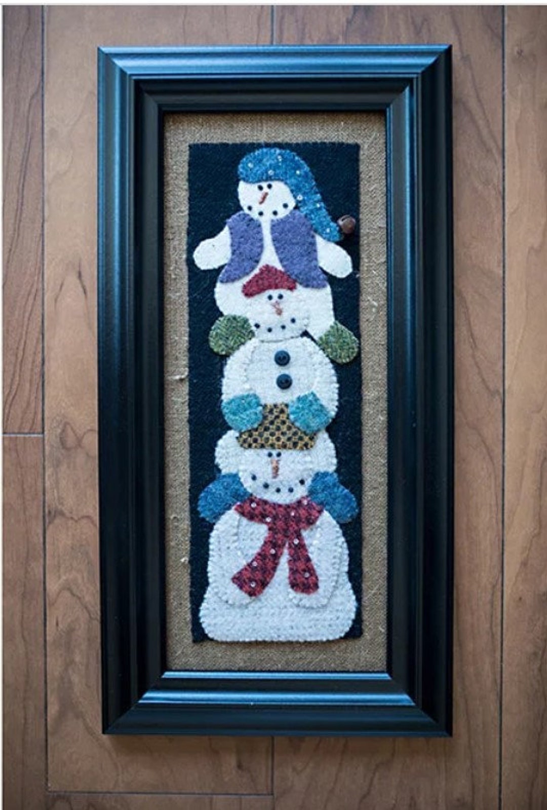 Snowman Stack ~ Wool Applique PATTERN BPJ387 - Etsy