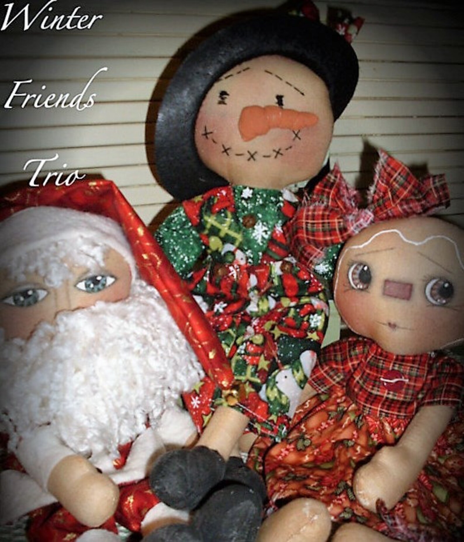 Winter Friends Trio Holiday PATTERN KCP136 | Etsy