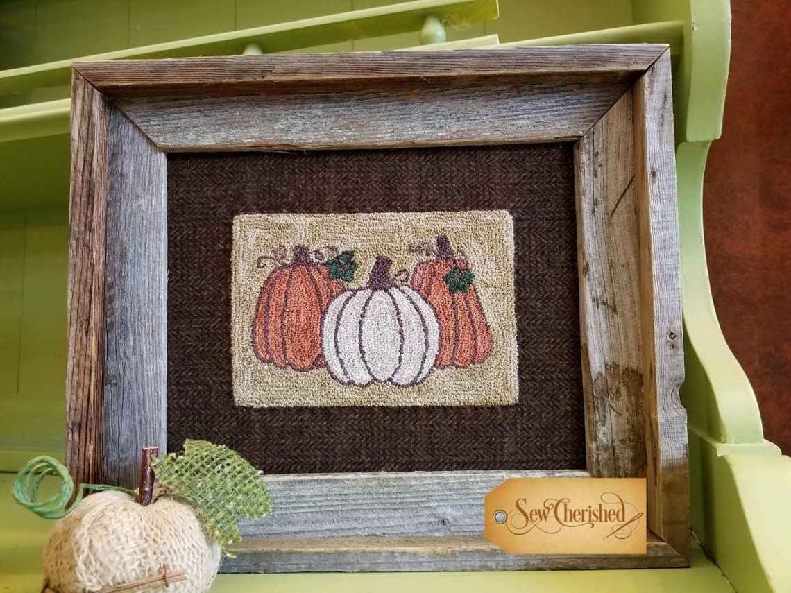 Pumpkin Junction Punch Needle PATTERN SCH150 - Etsy