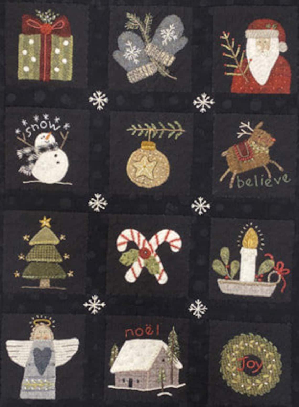 Christmas Sampler Mini Quilt PATTERN HTH405 | Etsy