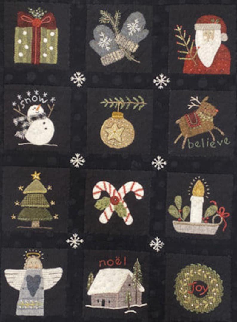 Christmas Sampler Mini Quilt PATTERN HTH405 | Etsy