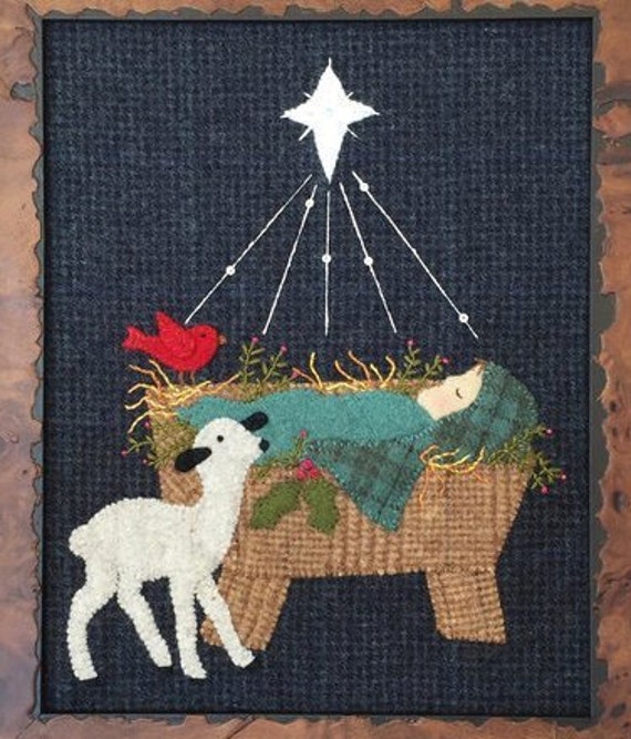 Star of Wonder Nativity Wool Applique PATTERN UGM - Etsy