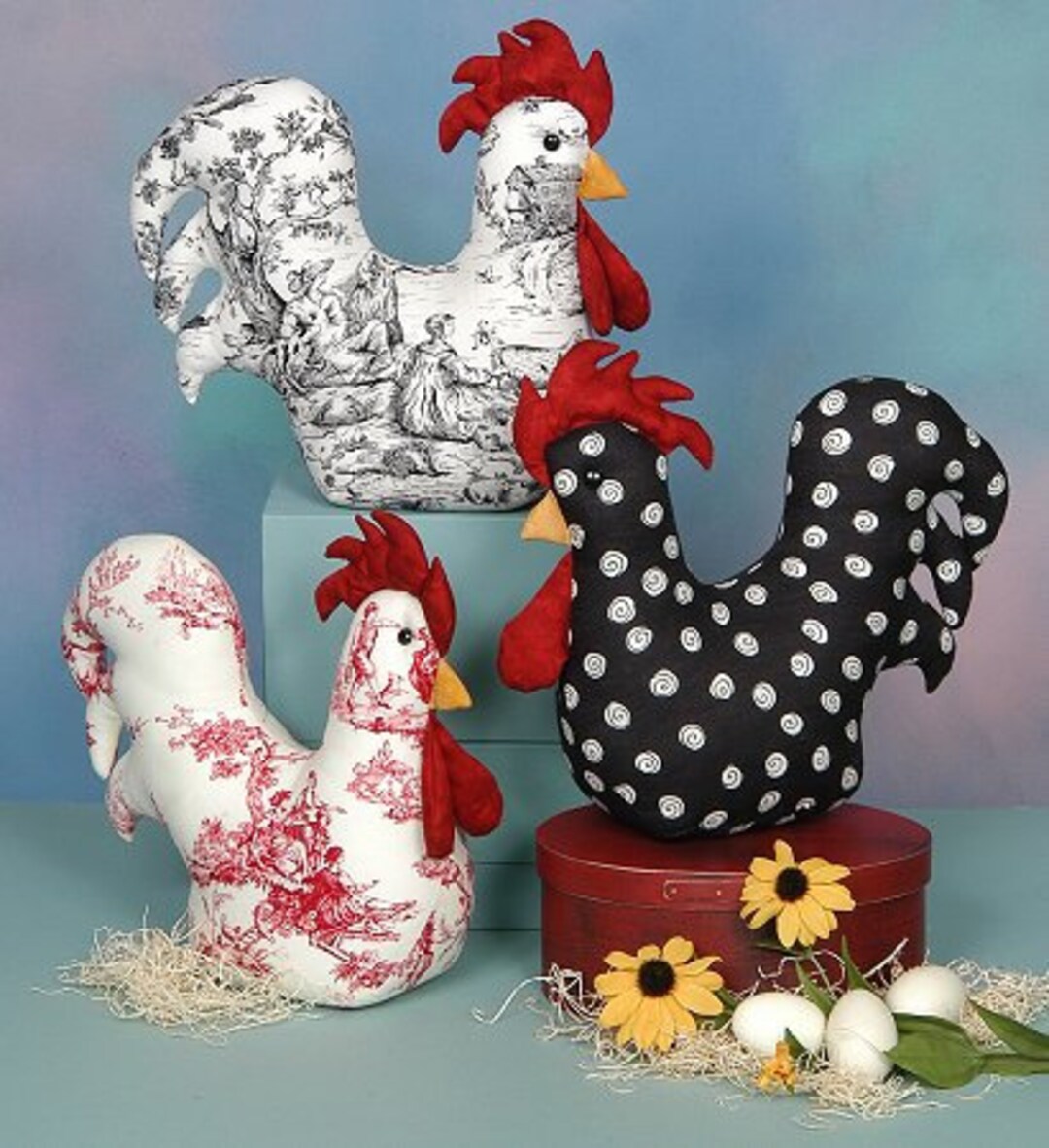 Profile of a Rooster Rooster Doll PATTERN CG104 - Etsy