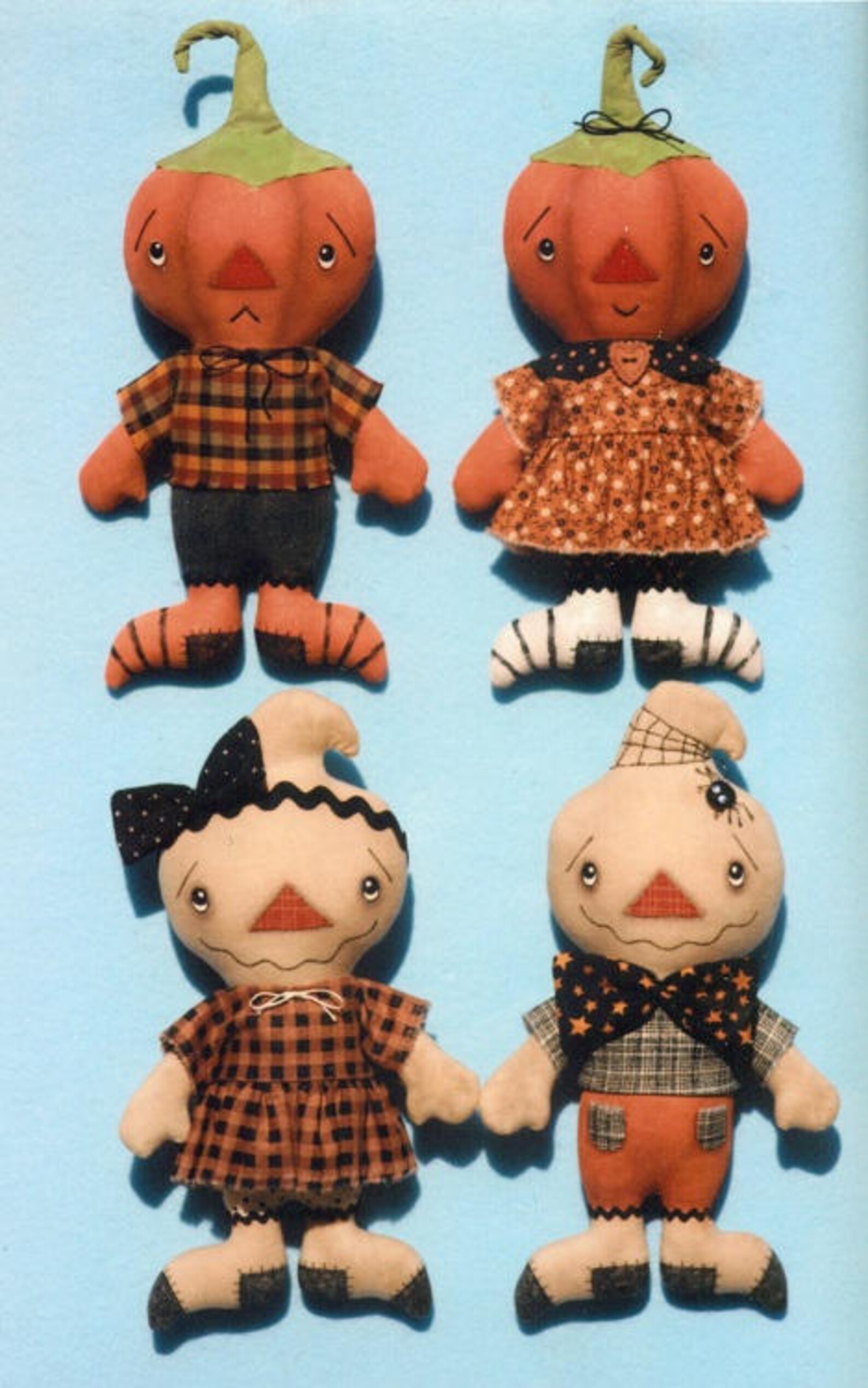 Fall Fun Kids Primitive Cloth Doll PATTERN HHF363 | Etsy