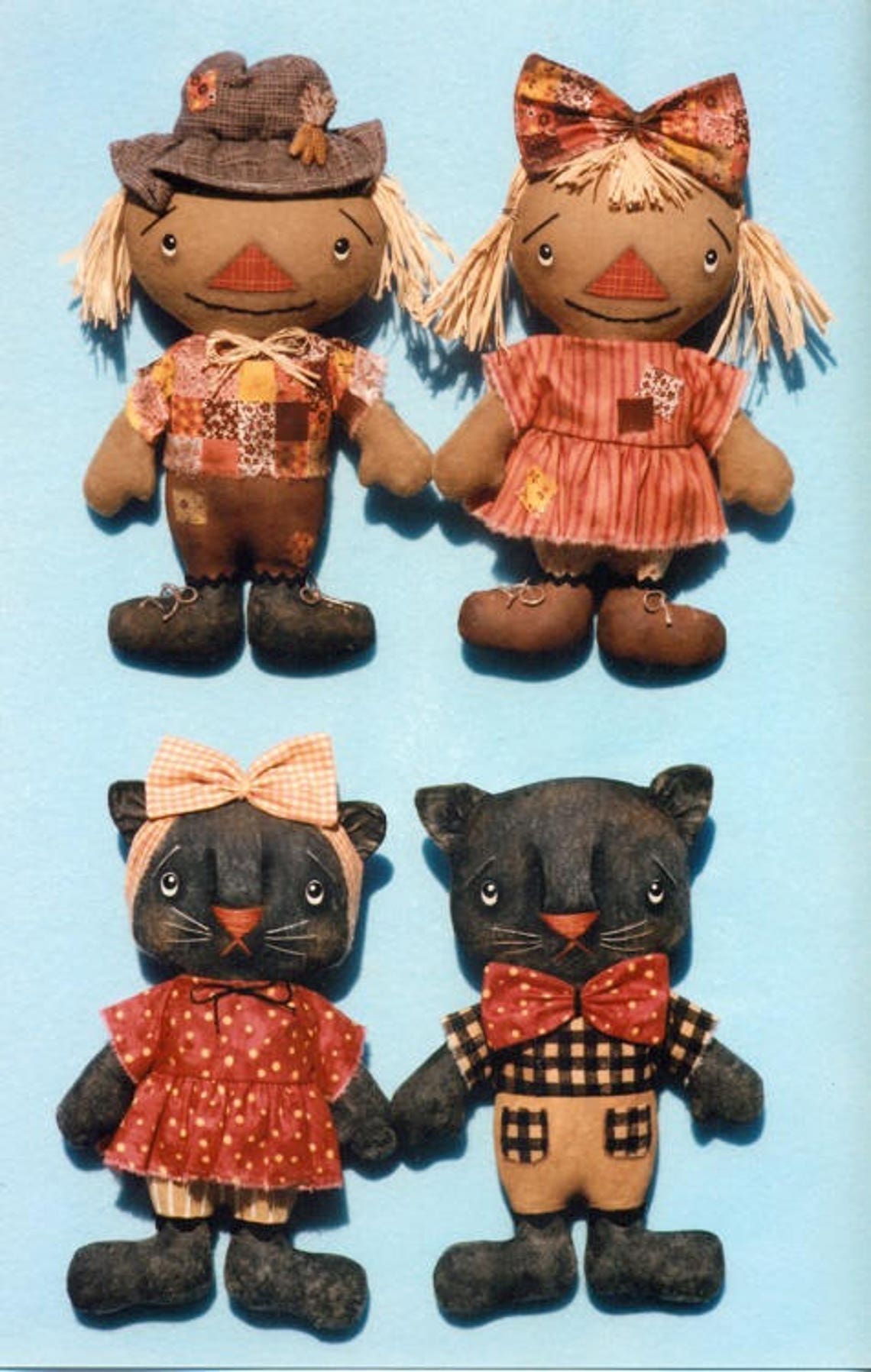 Fall Fun Kids Primitive Cloth Doll PATTERN HHF363 | Etsy