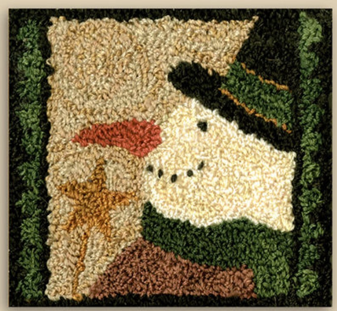 Snowman ~ Punchneedle PATTERN TK005 - Etsy