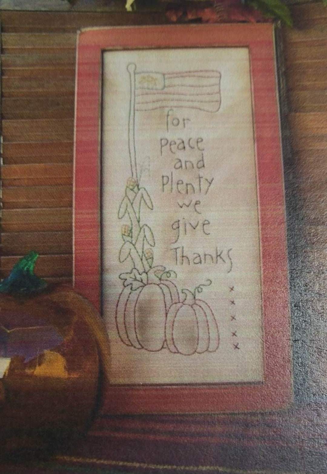 Peace and Plenty Primitive Embroidery PAPER PATTERN CS114 - Etsy
