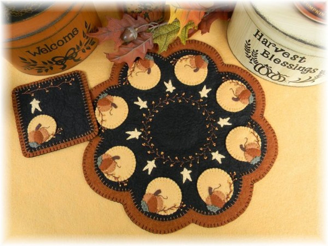 Harvest Moon - Wool Applique PATTERN PLP151 - Etsy
