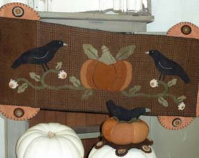 Pumpkin Patch ~ Wool Applique Table Runner PATTERN HTH310 - Etsy