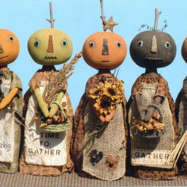 Primitive Pumpkin Doll Pattern - Etsy