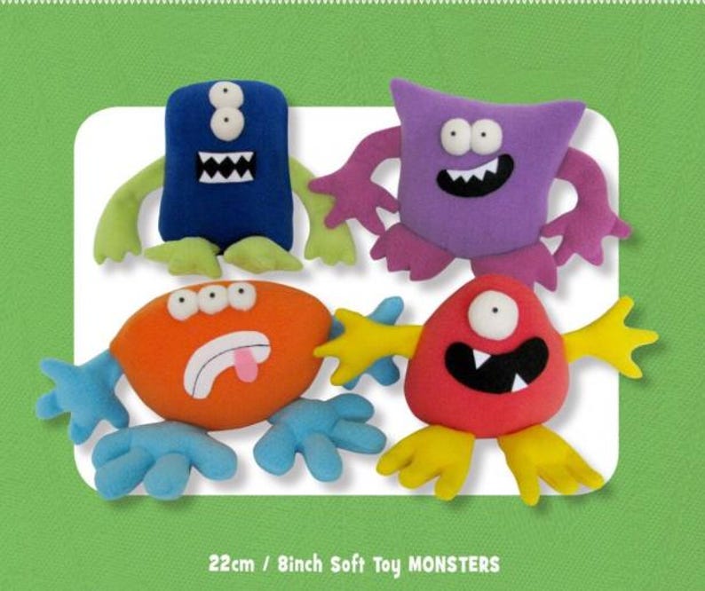 Mix & Match MONSTERS ~ Fun Easy PATTERN - Etsy