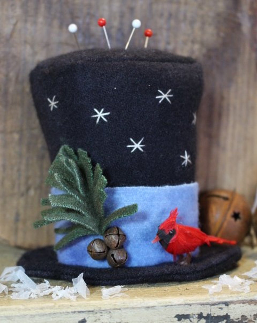 Snowman Hat Pin Keep - Wool Pincushion PATTERN CWC623 - Etsy
