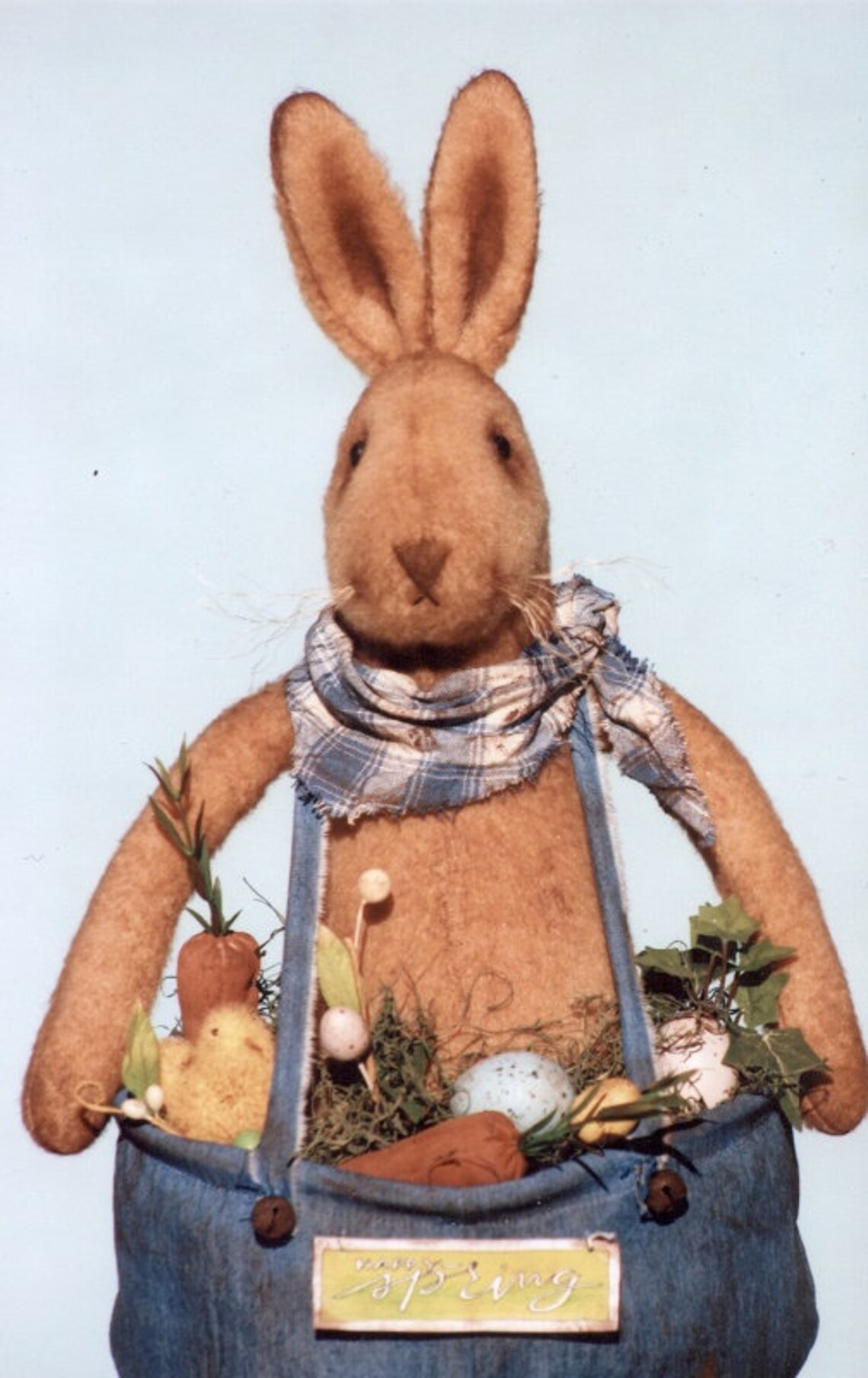 Prim Bunny Wit His Basket Pants Primitive Bunny PATTERN | Etsy