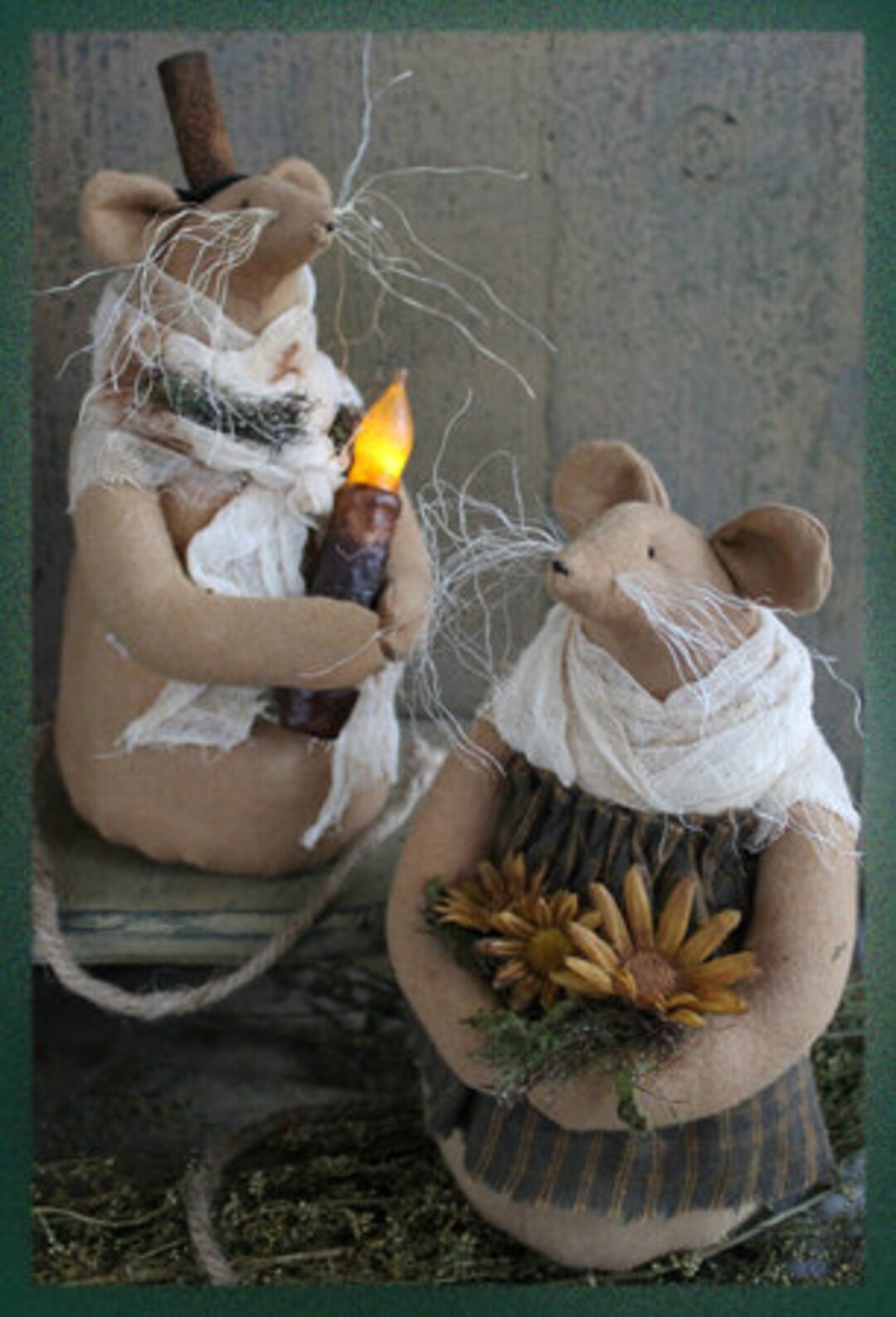 Nip and Pip Squeak - Primitive Mice PATTERN CF872 - Etsy