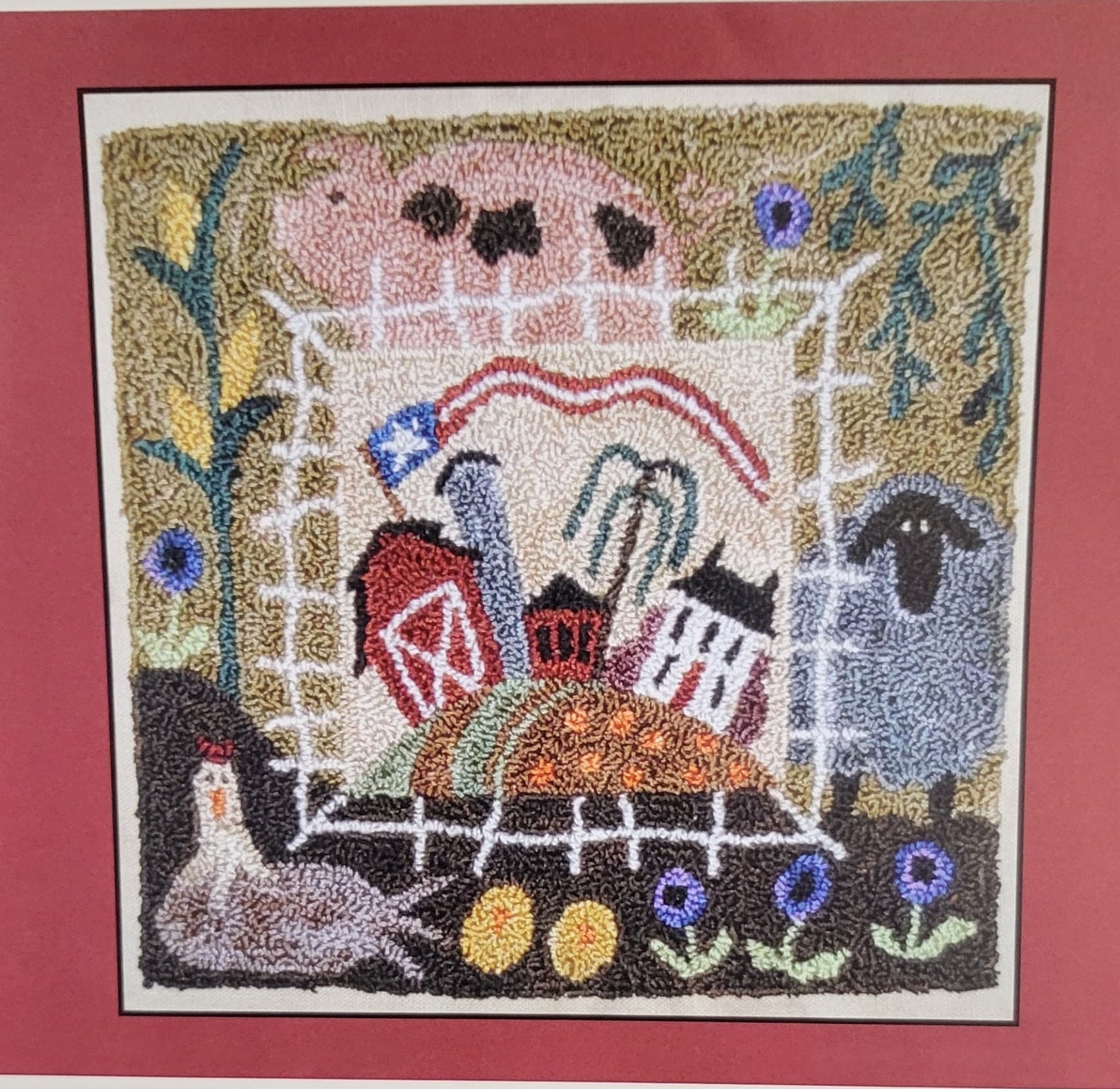 Farmstead Primitive Punchneedle PATTERN TTB617 - Etsy