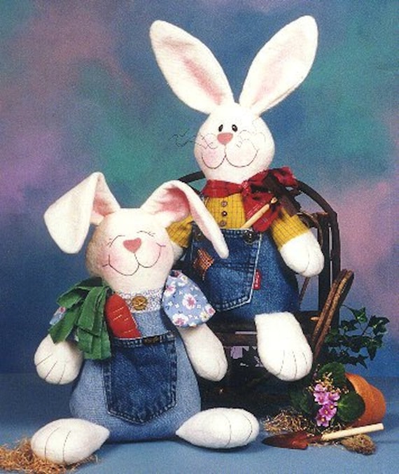 Blue Jean Bunnies Doll PATTERNS CG82 - Etsy