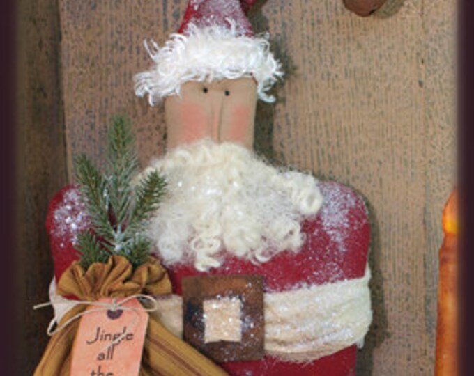 Santa Shelf Sitter - Primitive Santa PATTERN CF868 - Etsy