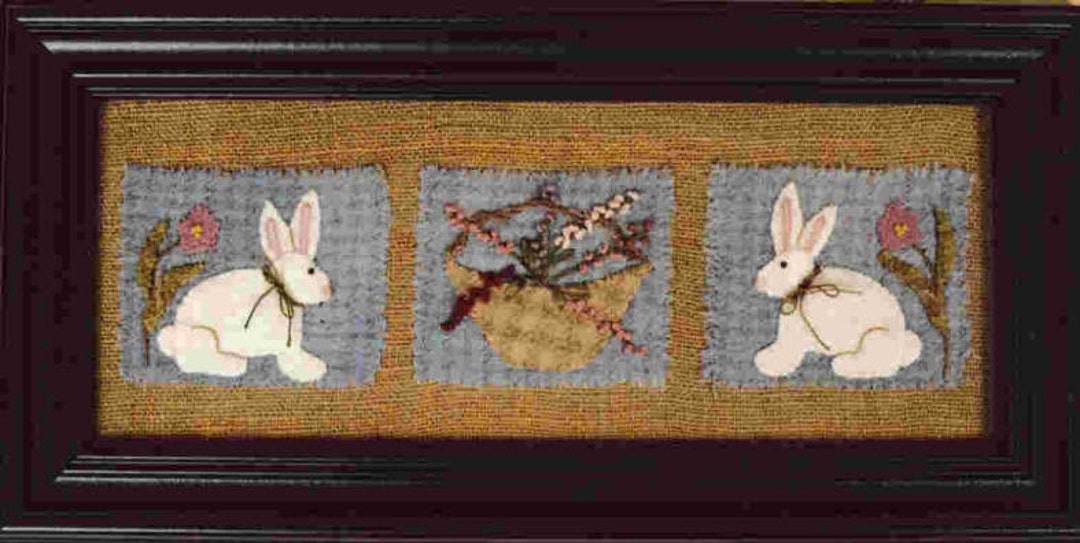 Bunny Hop - Wool Applique PATTERN BPJ310 - Etsy