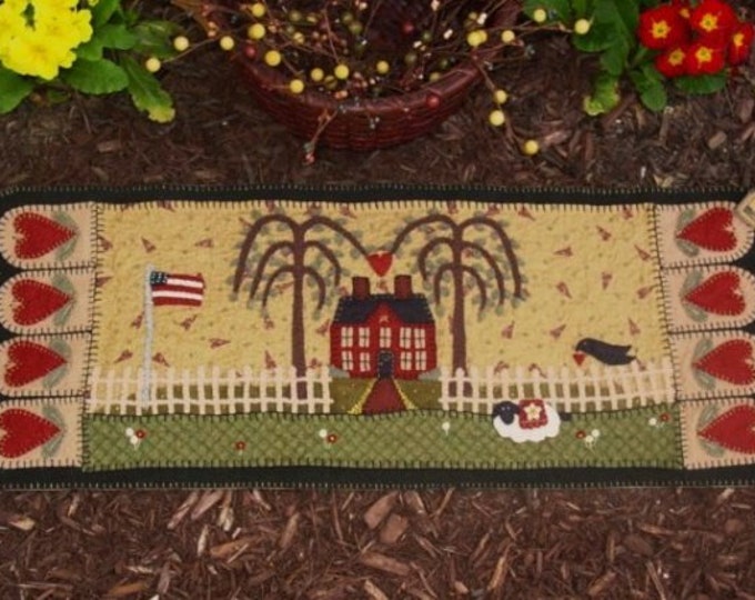 Two Santas - Wool Applique Table Runner PATTERN - HTH263 - Etsy