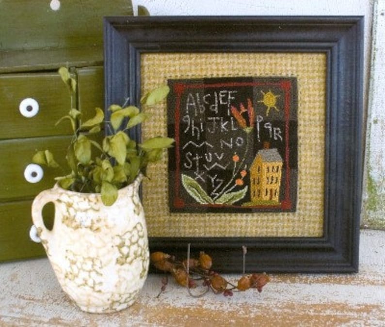 Chalkboard Lesson~ Primitive Punchneedle PATTERN TTB646 - Etsy