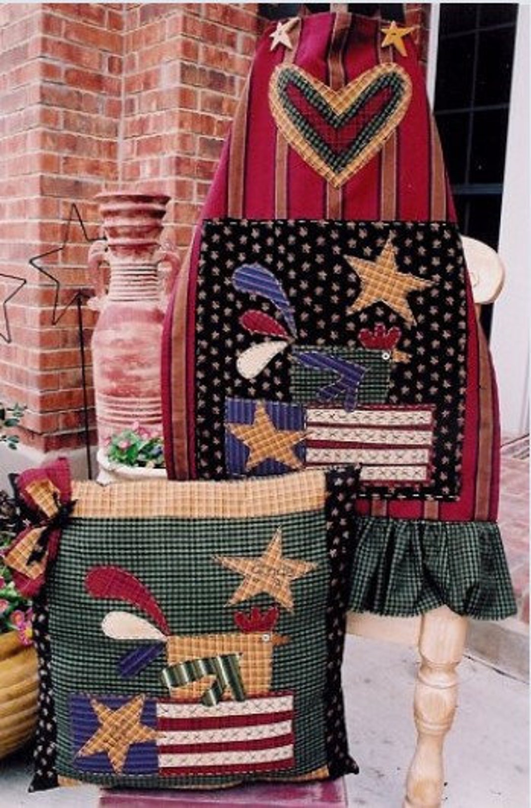 US Grade A ~ Hand Applique Apron and Pillow PATTERN MQ311 - Etsy