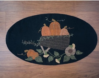 Wool Applique Penny Rug E-pattern Pdf Digital Download PUMPKIN ...