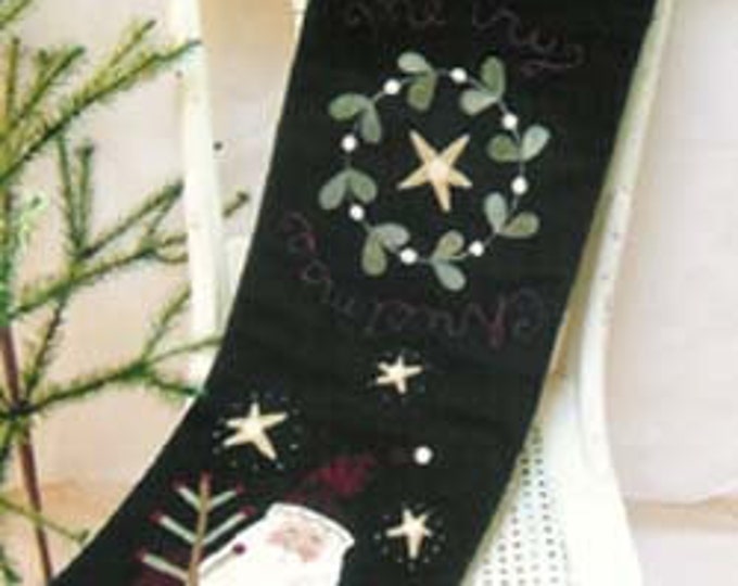 Two Santas - Wool Applique Table Runner PATTERN - HTH263 - Etsy