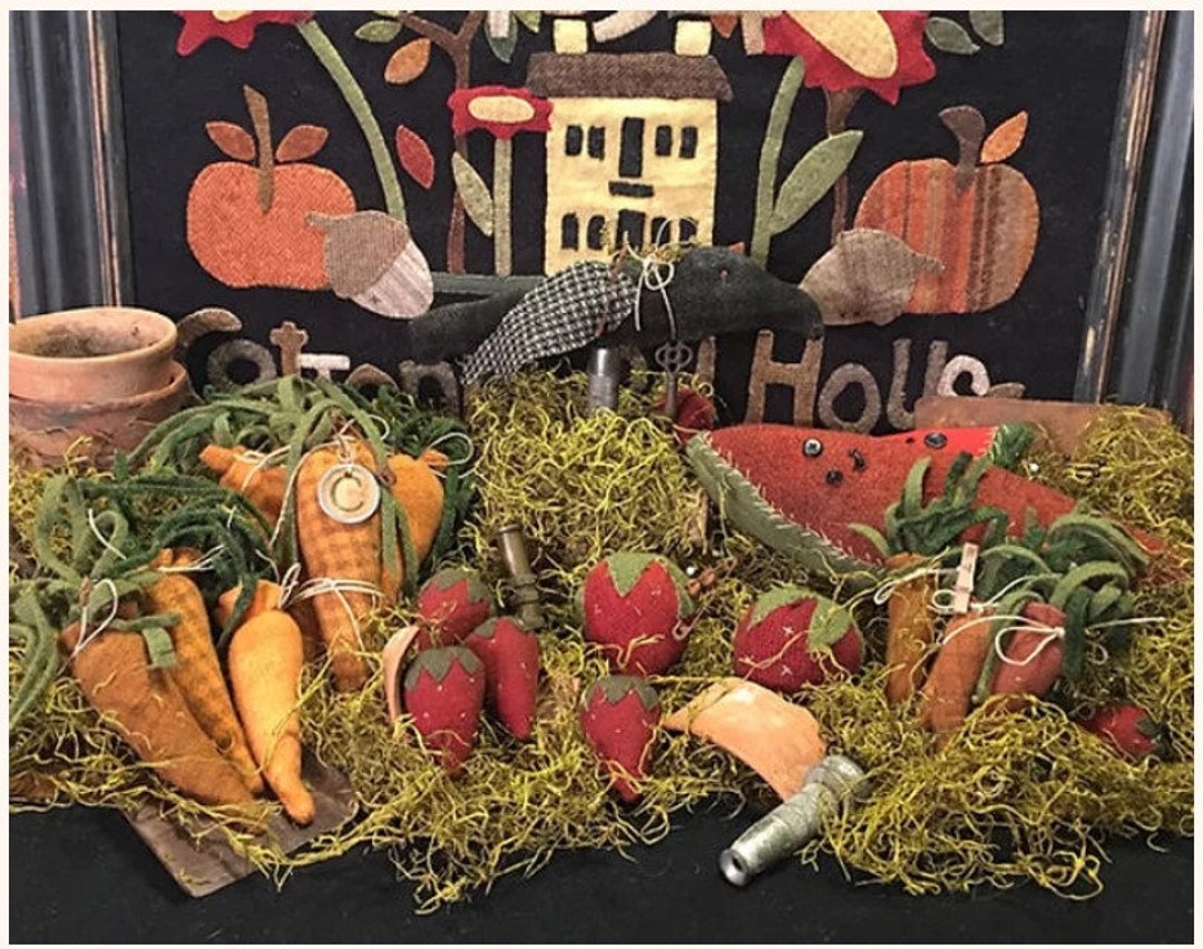 Garden Party ~ Wool Veggie PATTERN - Etsy