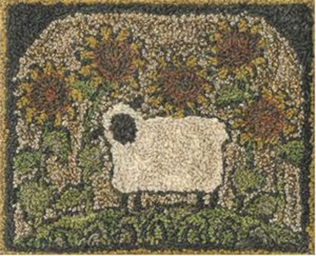 Sunflower Sheep - Primitive Punchneedle PATTERN - TK103 - Etsy