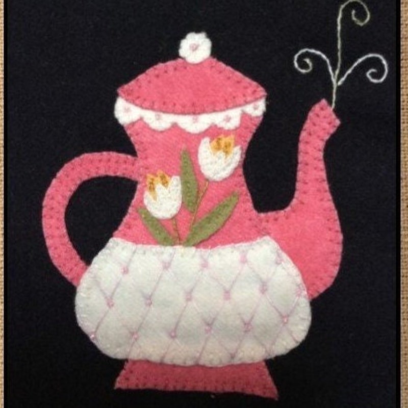 Tea Pot Applique Design - Etsy