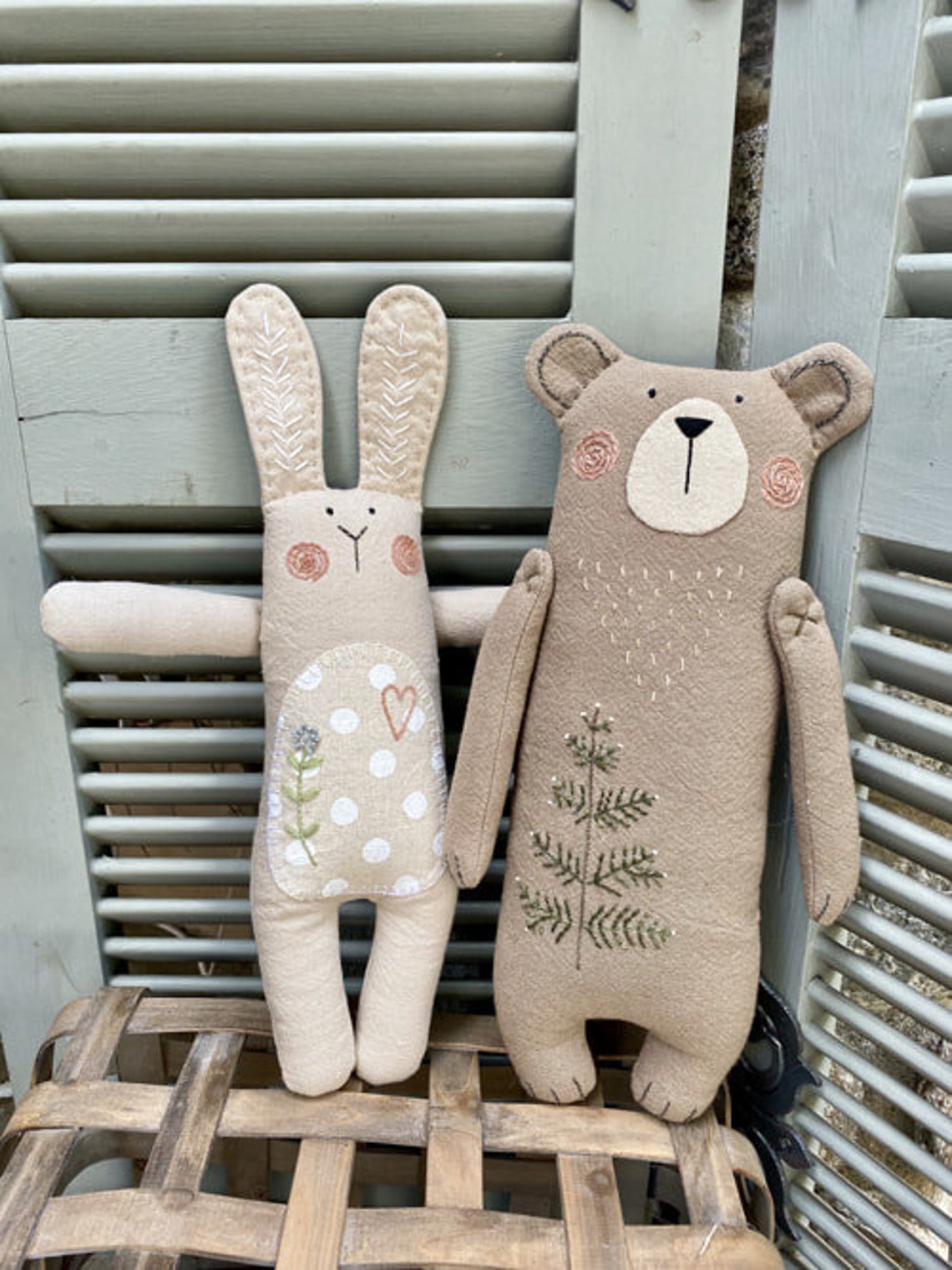 Forest Friends Bear & Bunny PATTERN HTH400 - Etsy