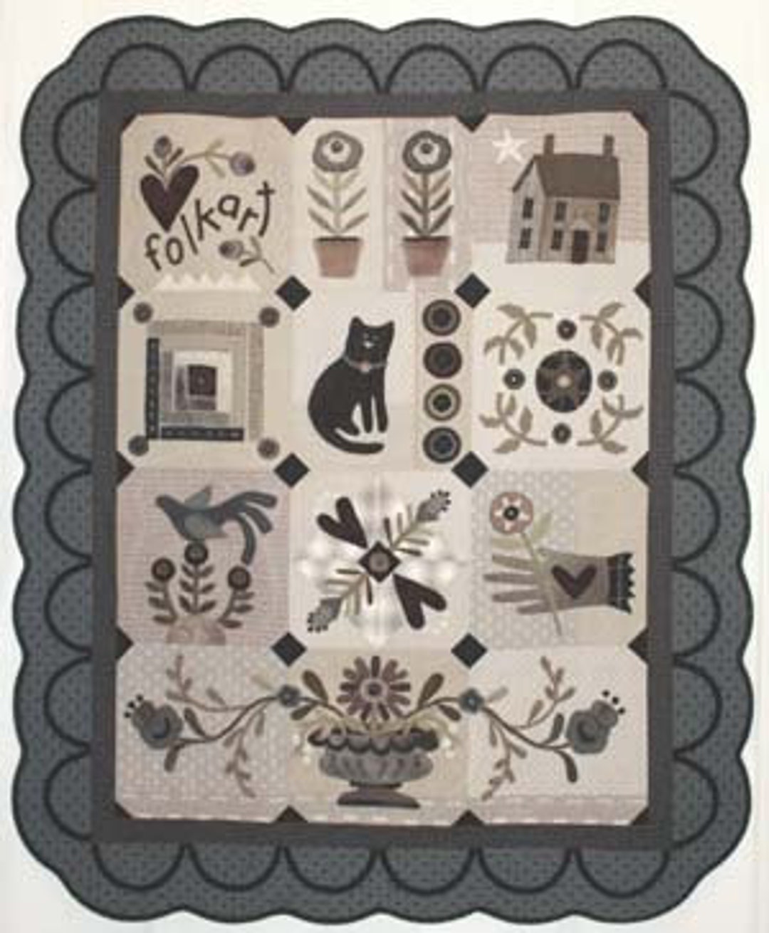 I Heart Folk Art ~set of 4 Quilt PATTERN HTH339 - Etsy