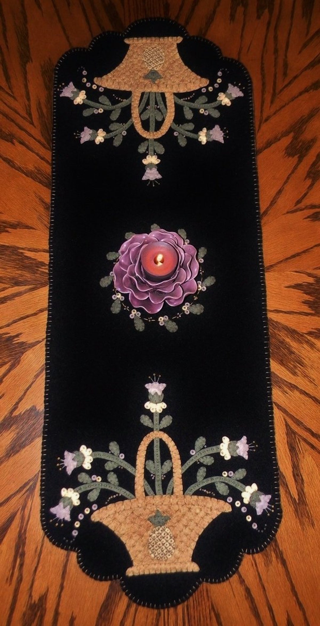 Nature's Gift - Wool Applique Table Runner PATTERN - PLP157 - Etsy