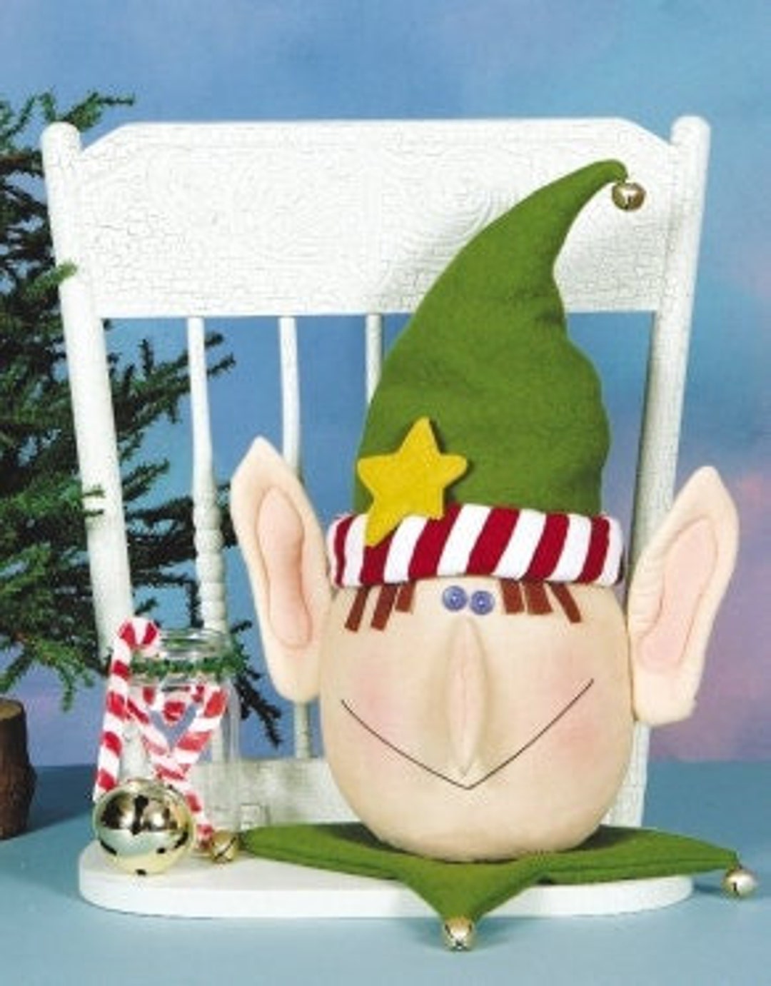 Heads up Happy the Elf ~ Whimsical Doll PATTERN CG112 - Etsy