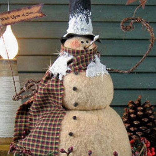A Frosty Tale Primitive Snowman PATTERN CF895 - Etsy
