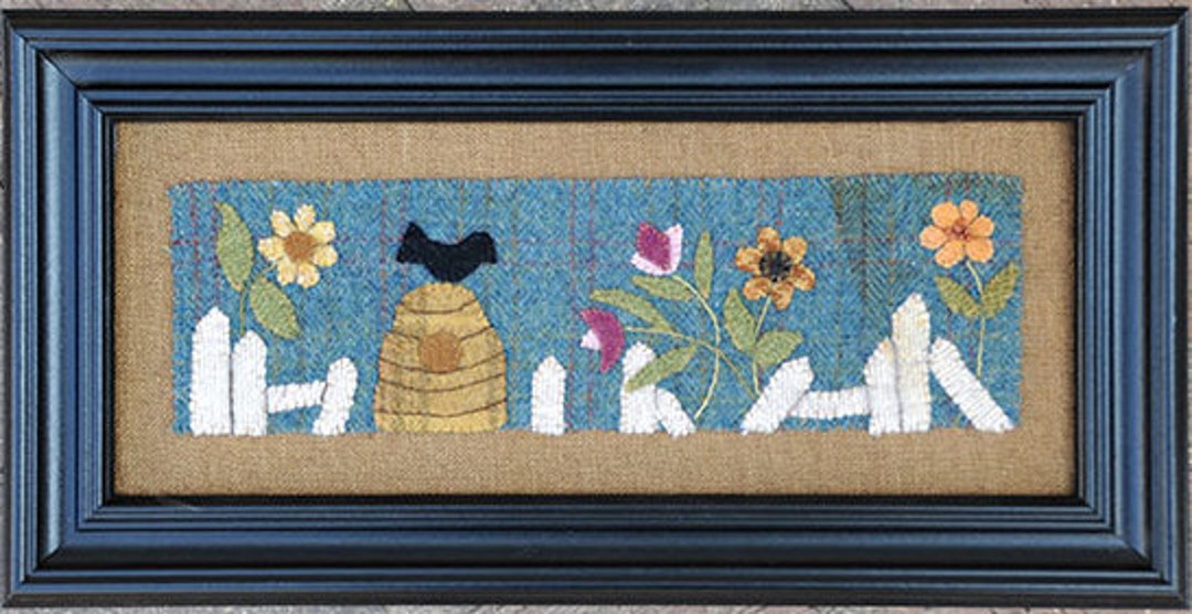 Wildflowers -primitive Wool Applique PATTERN -BPJ351 - Etsy
