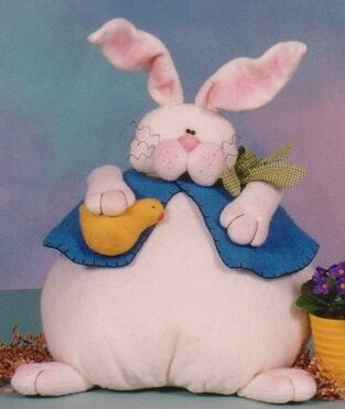 All Puffed up Bunny ~ Whimsical Bunny PATTERN CG91 - Etsy