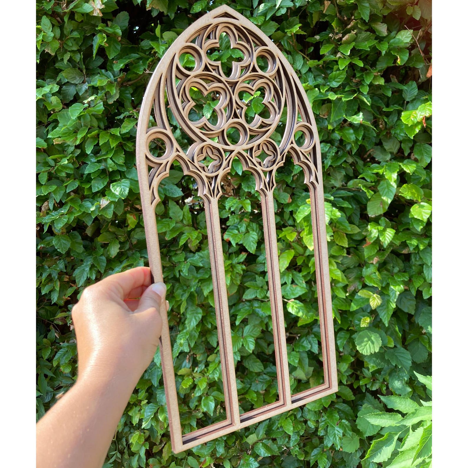 Cathedral Window Frame, Gothic Tracery Laser Cut Diy Hhome Decor Panel ...