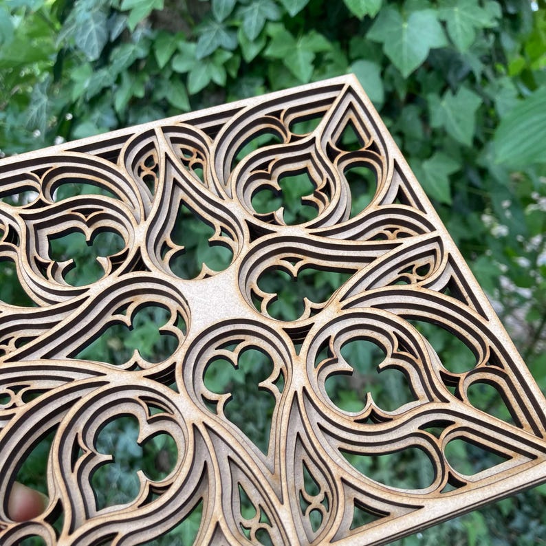 Gothic Tracery Wall Decor, Cathedral Window Deciration, Teacery Panel ...