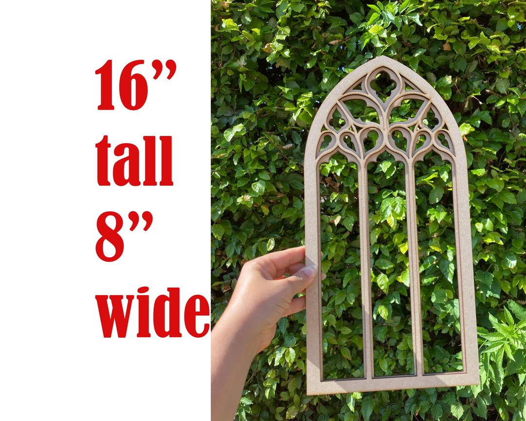 Wall Decor, Gothic Tracery Arch, Cathedral Window, Gothic Revival ...