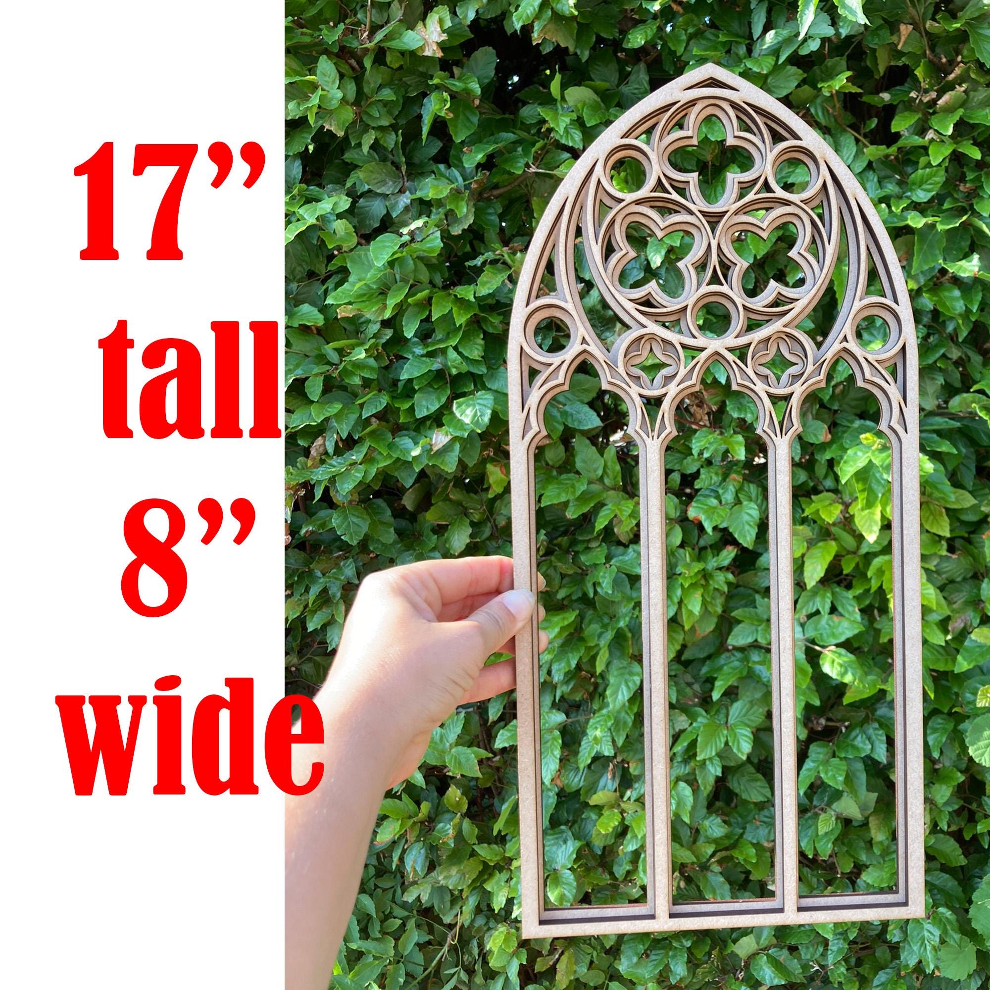 Cathedral Window Frame, Gothic Tracery Laser Cut Diy Hhome Decor Panel ...