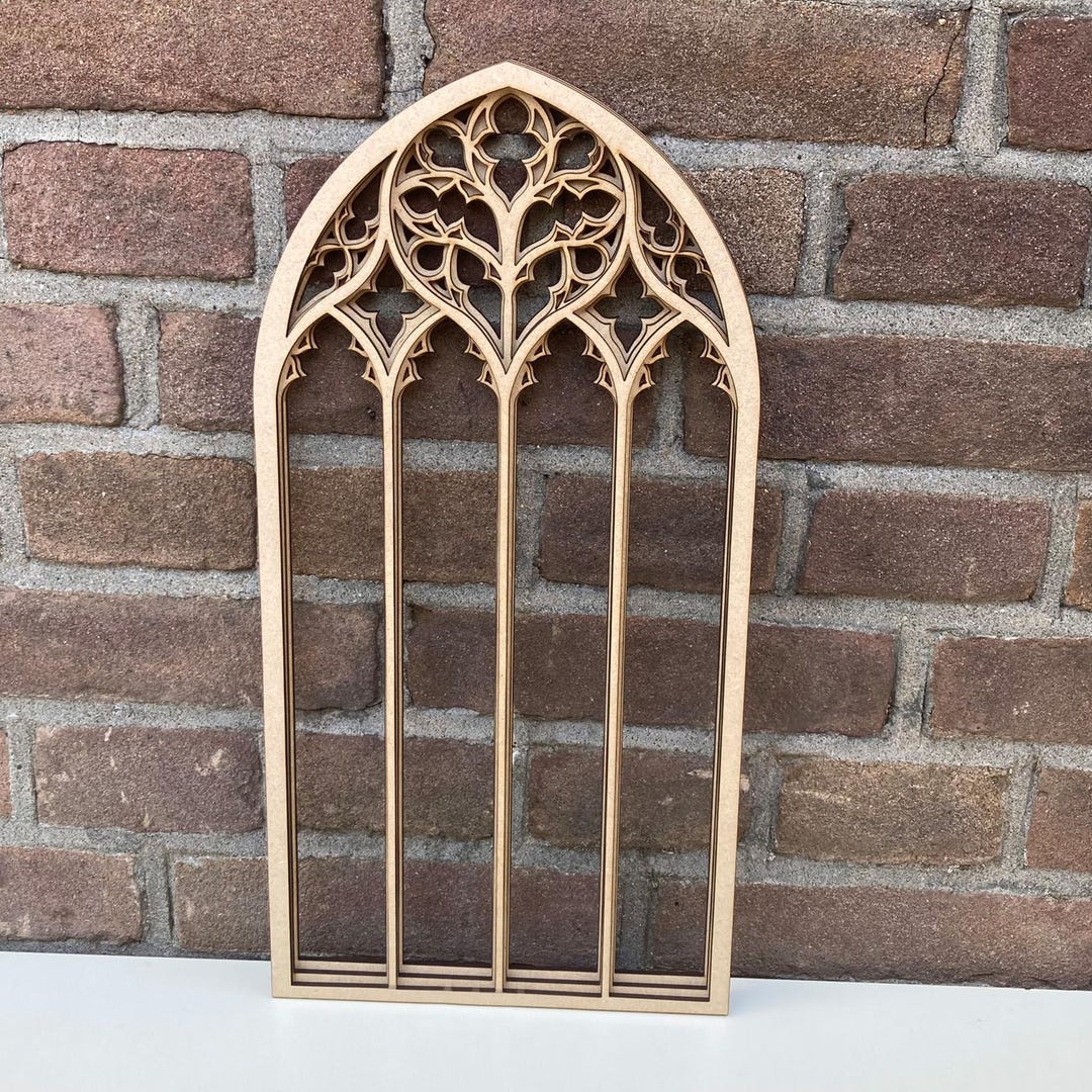 Gothic Revival Wall Decor, Gothic Tracery Home Decor, Cathedral Window ...