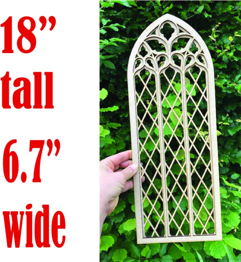 Wall Decor, Gothic Tracery Home Decor, Cathedral Window, Gothic Revival ...