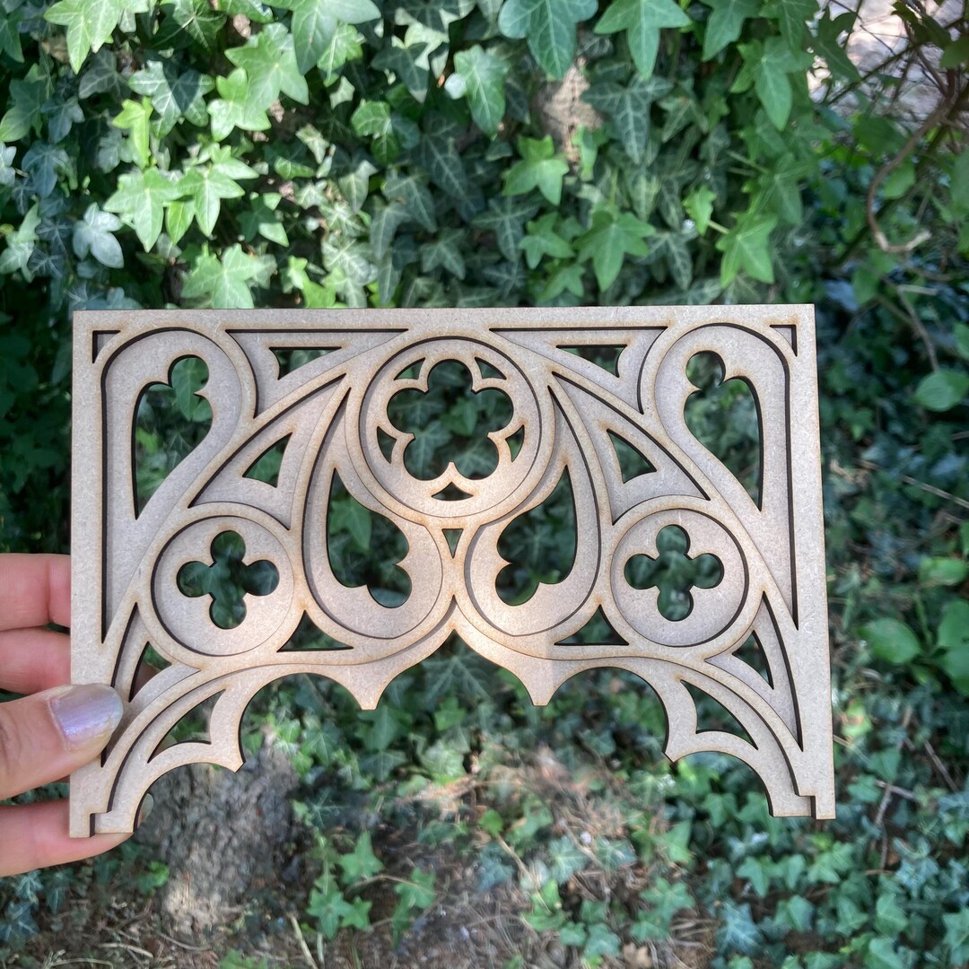 Gothic Cathedral Window Wall Decor: Unpainted MDF Tracery - Etsy