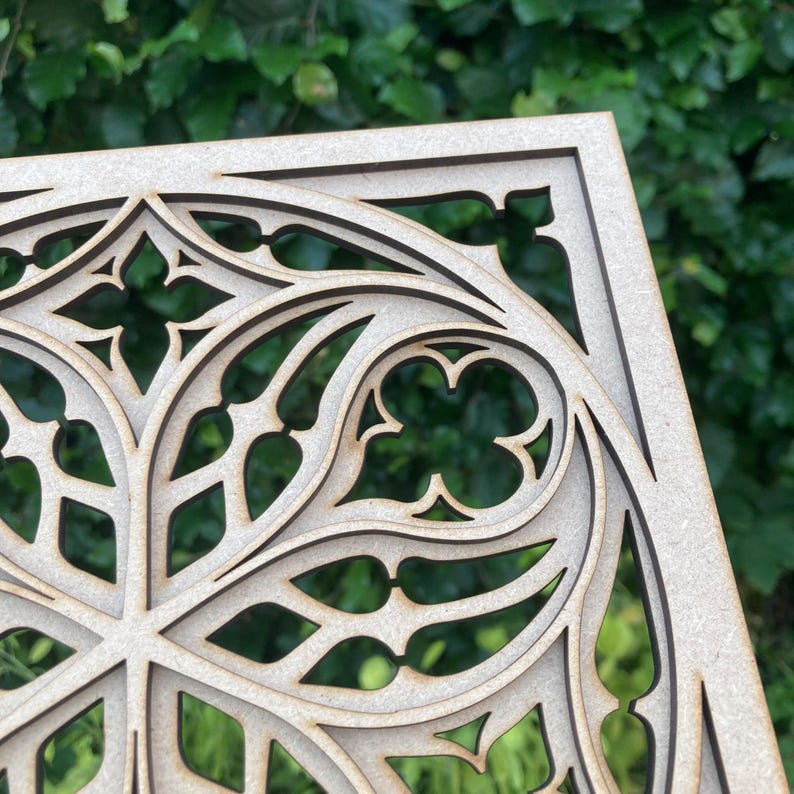Gothic Cathedral Window Wall Decor: Unpainted MDF Tracery Panel - Etsy