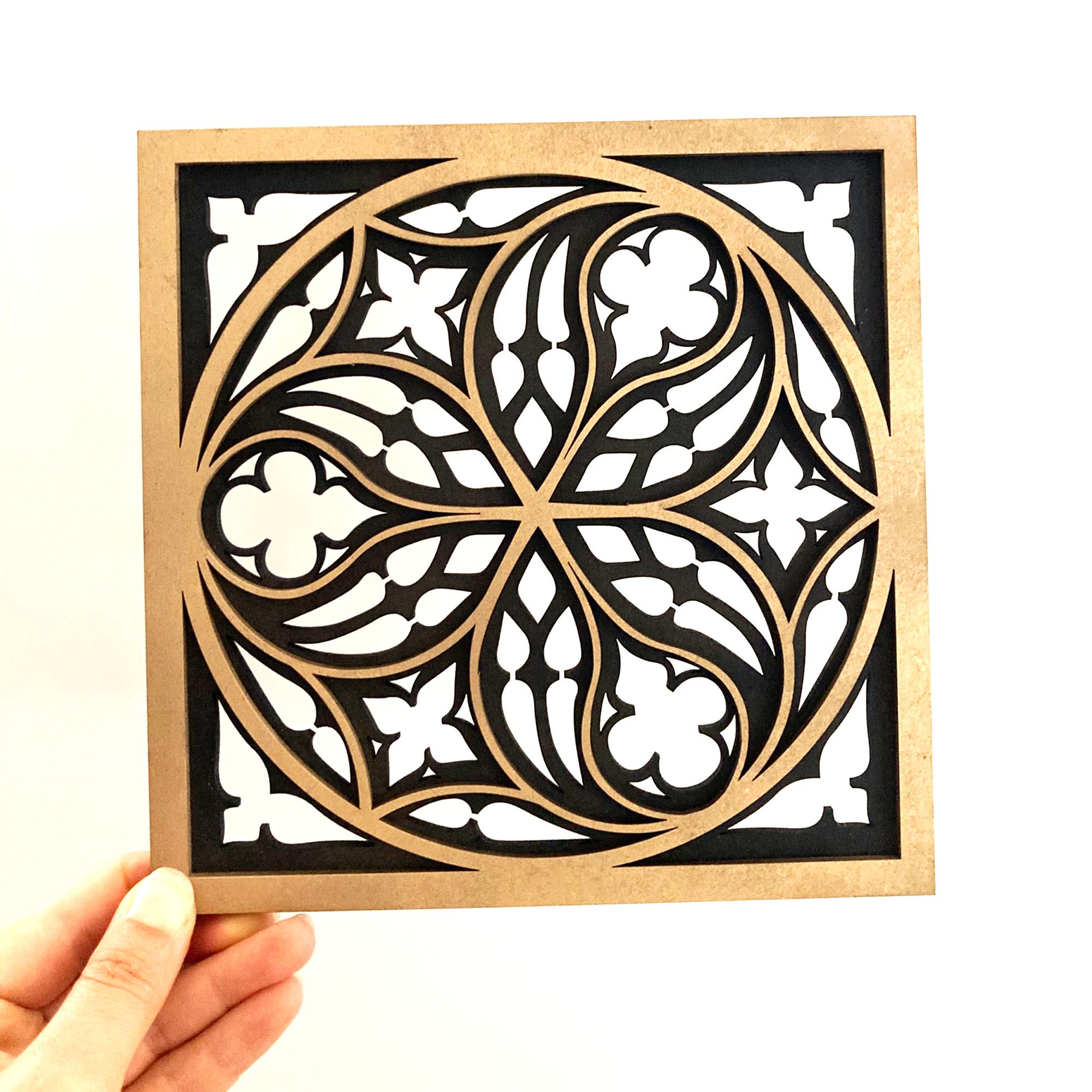 Gothic Cathedral Window Wall Decor: Unpainted MDF Tracery Panel - Etsy