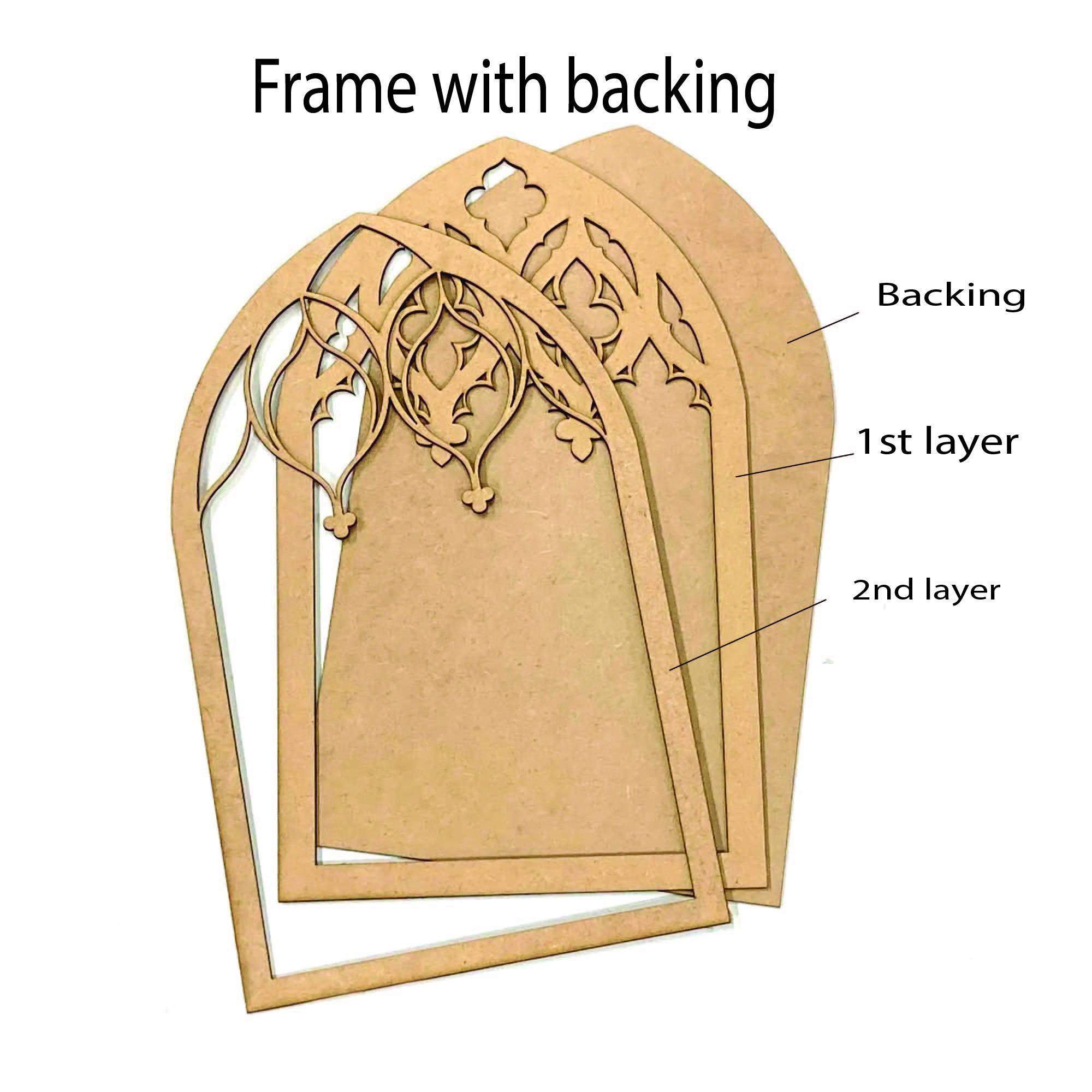 Gothic Cathedral Arch Bookshelf Decor, Gothic Picture Frame, Book Lover ...