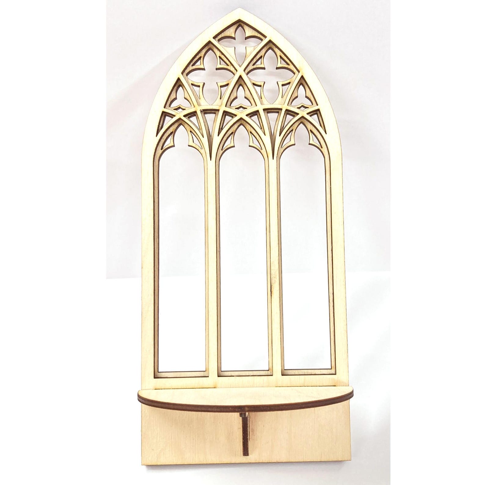 Gothic Arch Wall Shelf DIY Kit: Religious Home Altar, Candle Holder - Etsy